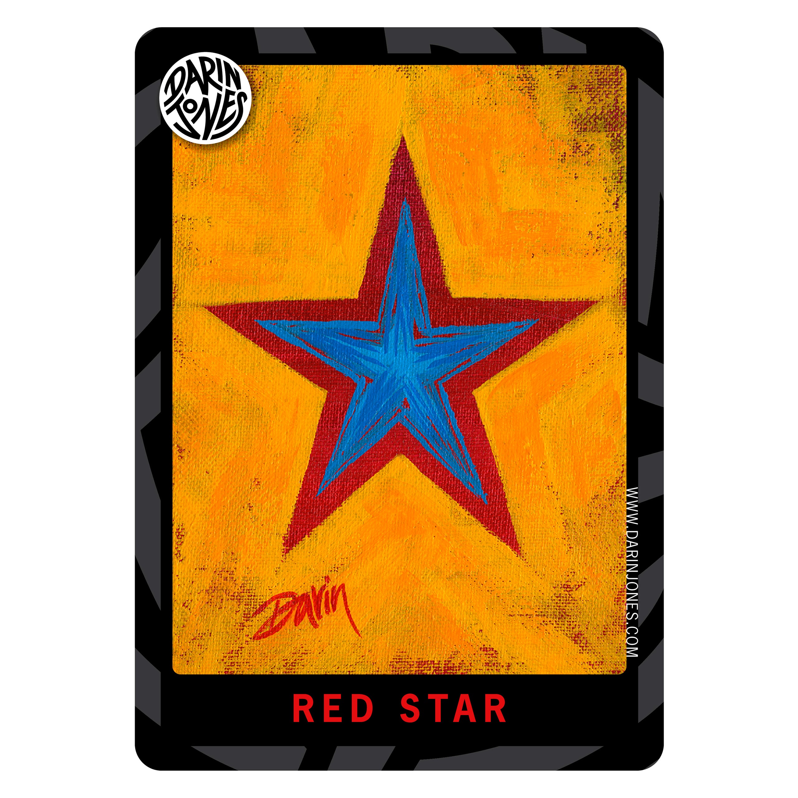 Red Star Ltd Ed Art Trading Playing Card | Darin Jones | Darin Jones ...